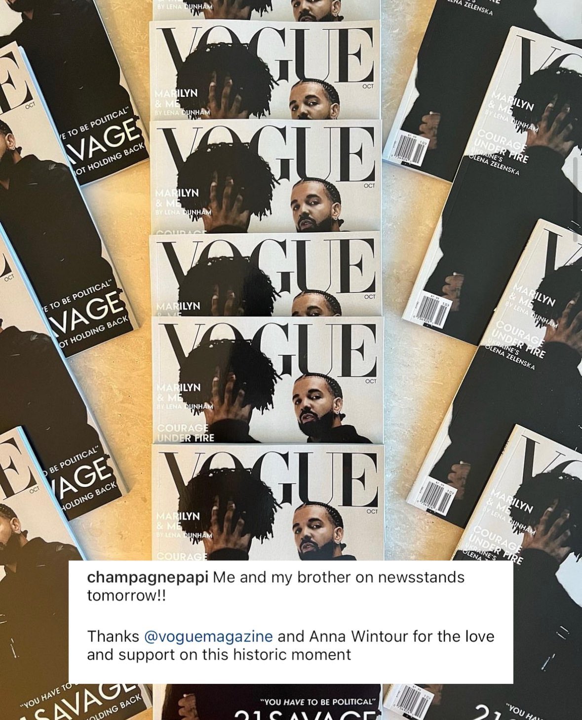 Drake et 21 Savage poursuivis en justice par Vogue